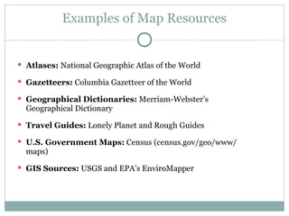 Maps & Biographies in Reference Work | PPT