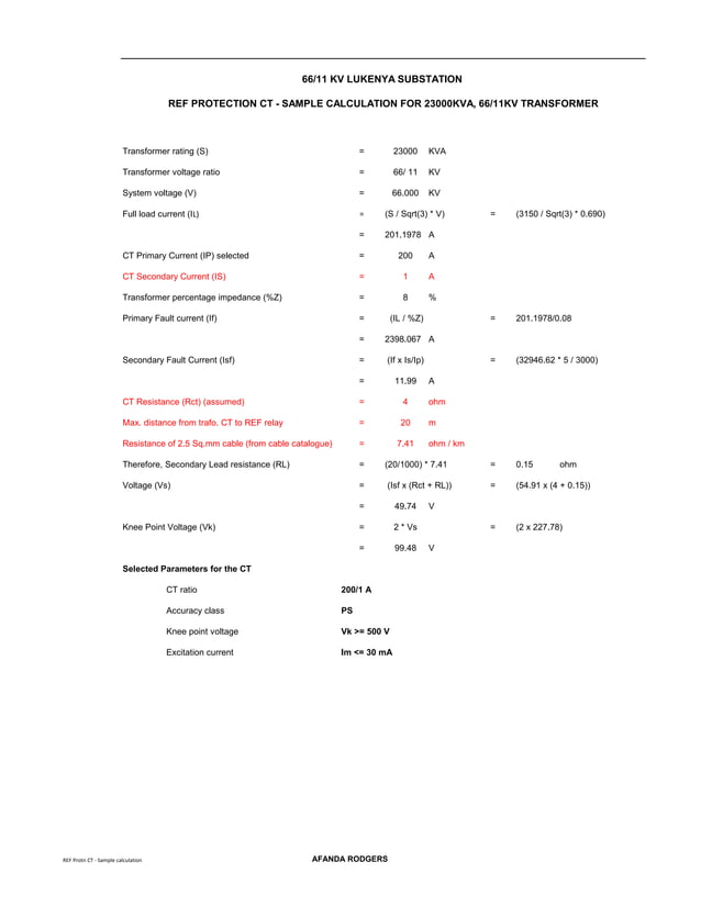 Ref protn ct sample calculation | PDF