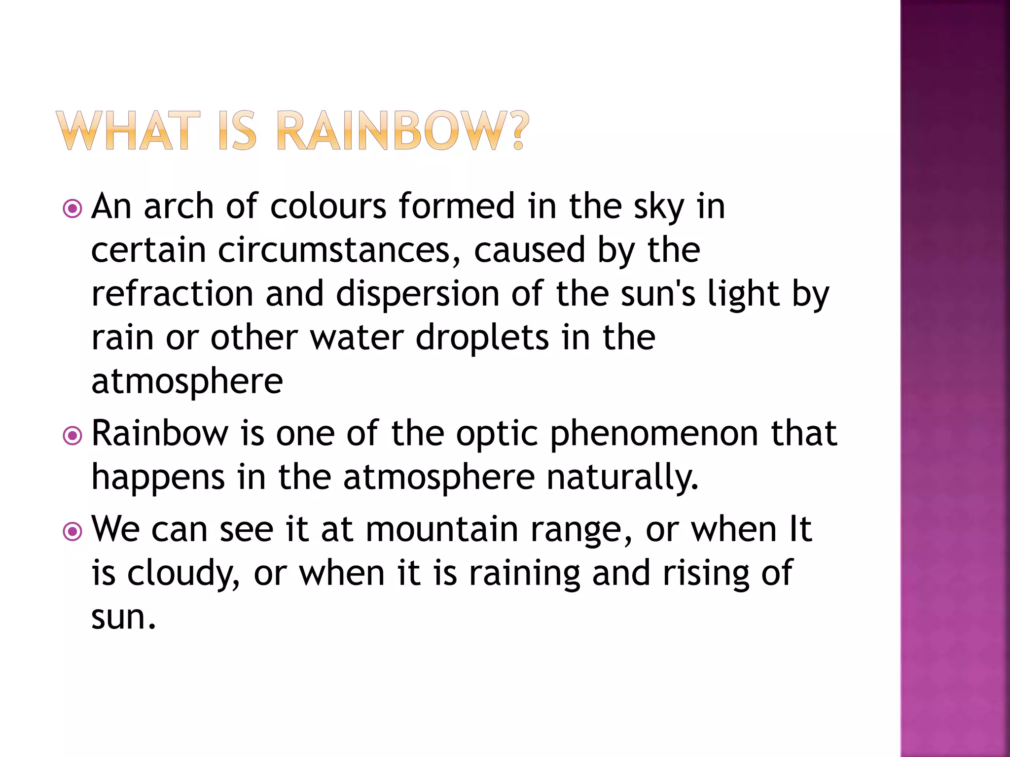 formation of rainbow | PPTX