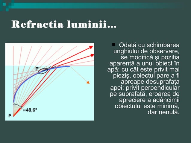 Refractia luminii | PPT