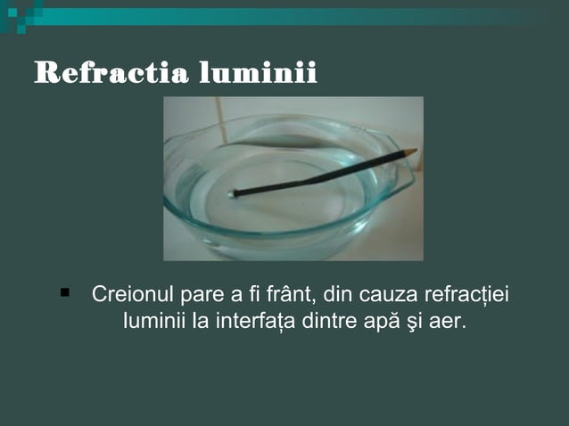 Refractia luminii | PPT