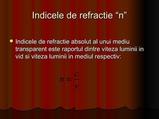 Refractialuminiilectie | PPT