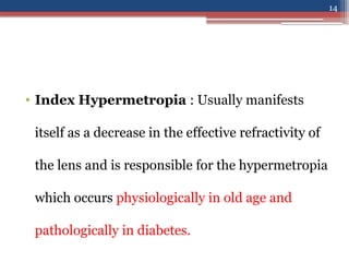 Refraction-II, types of refractive errors | PPTX