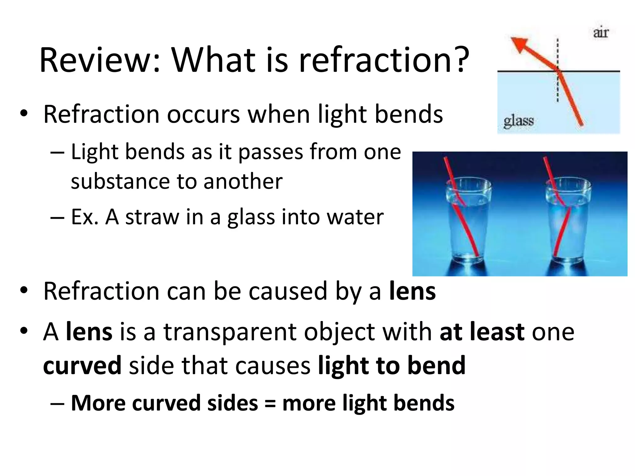 Refraction and lenses | PPT