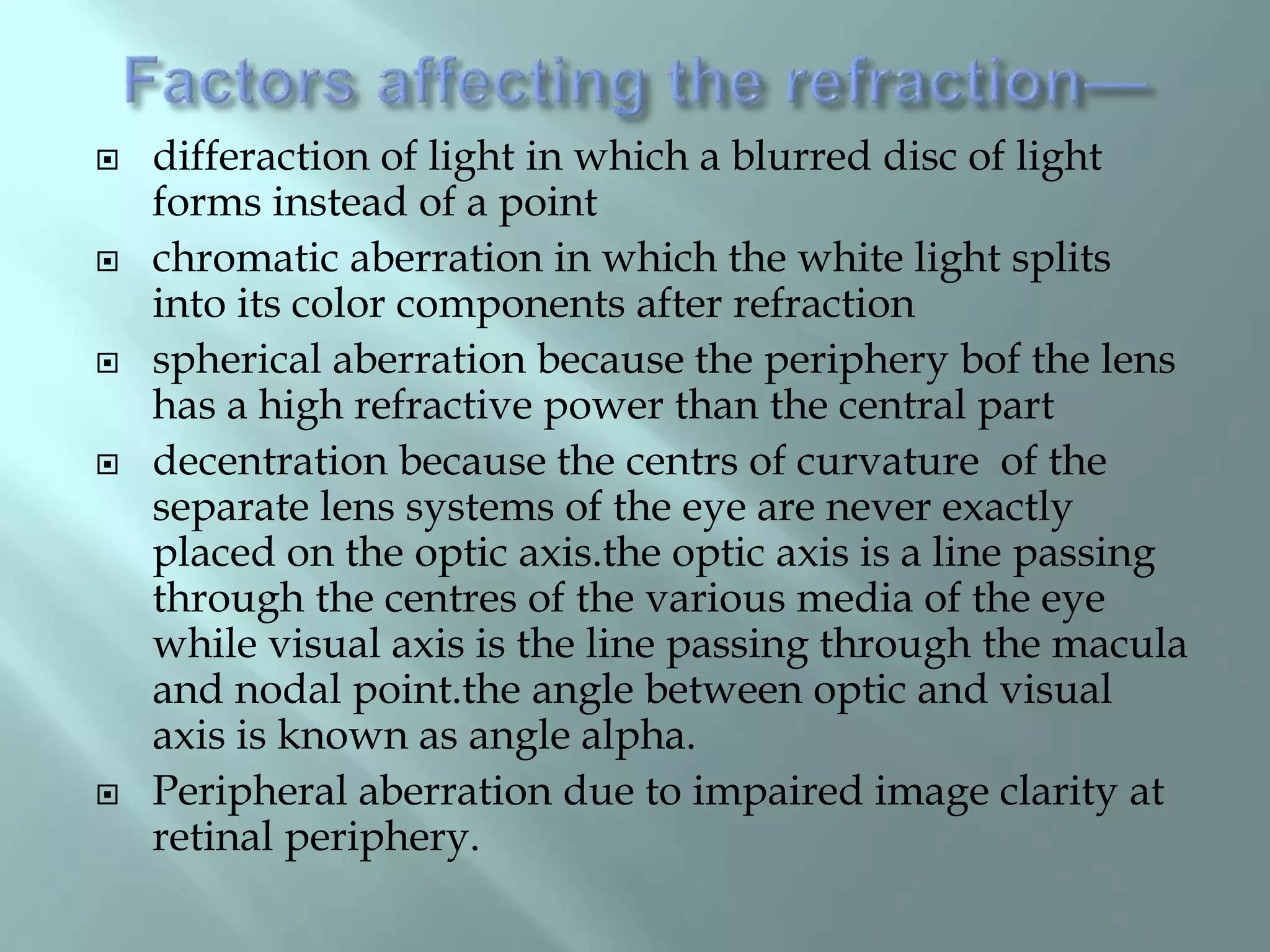 Refraction and refractive errors | PPT