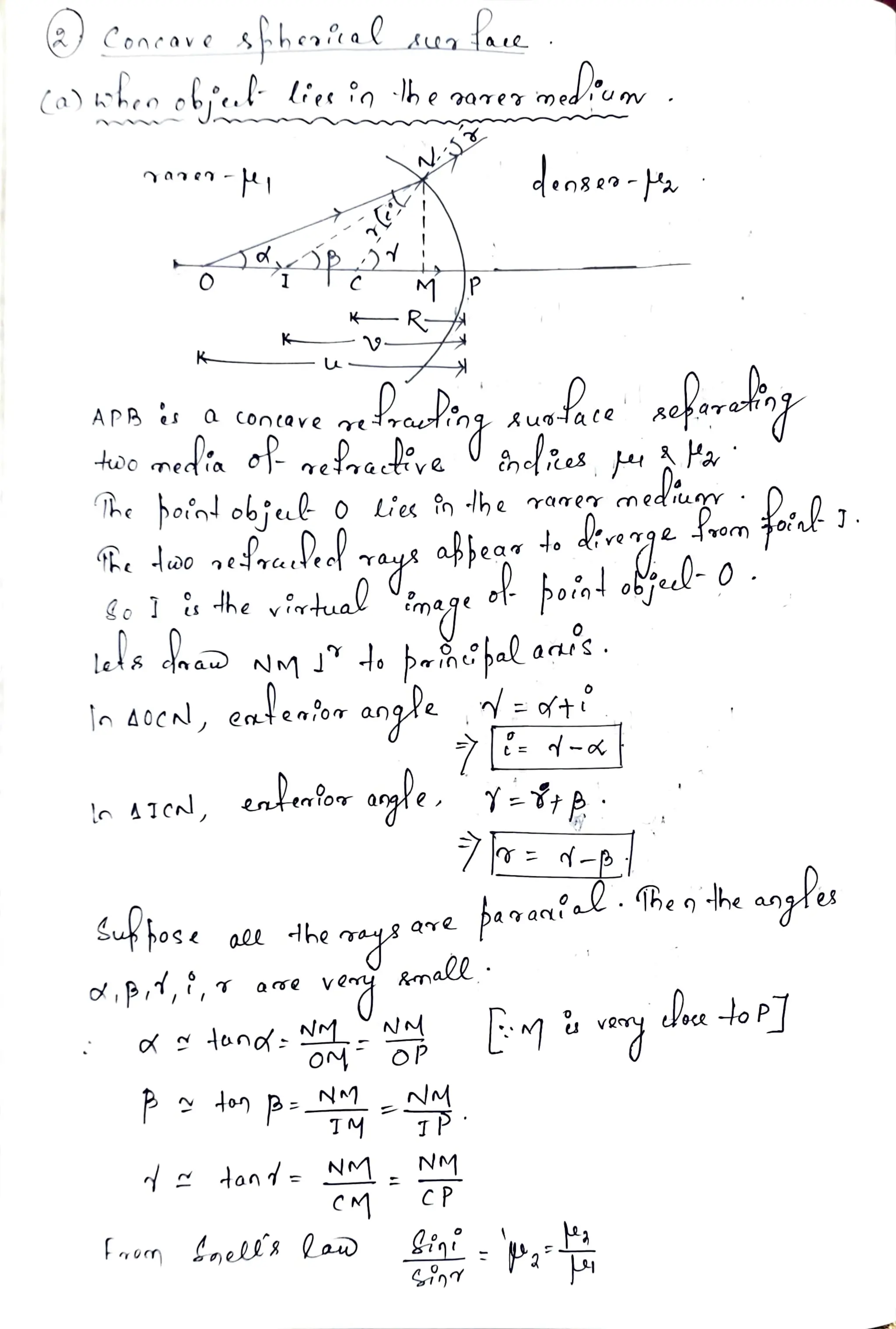 Refraction At Spherical Surfaces Pdf Class 12 Pdf