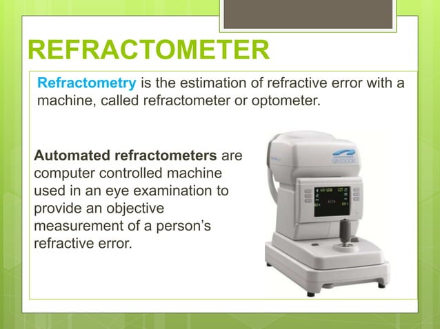 Refraction In Different Refractive Errors And Their Management Ppt