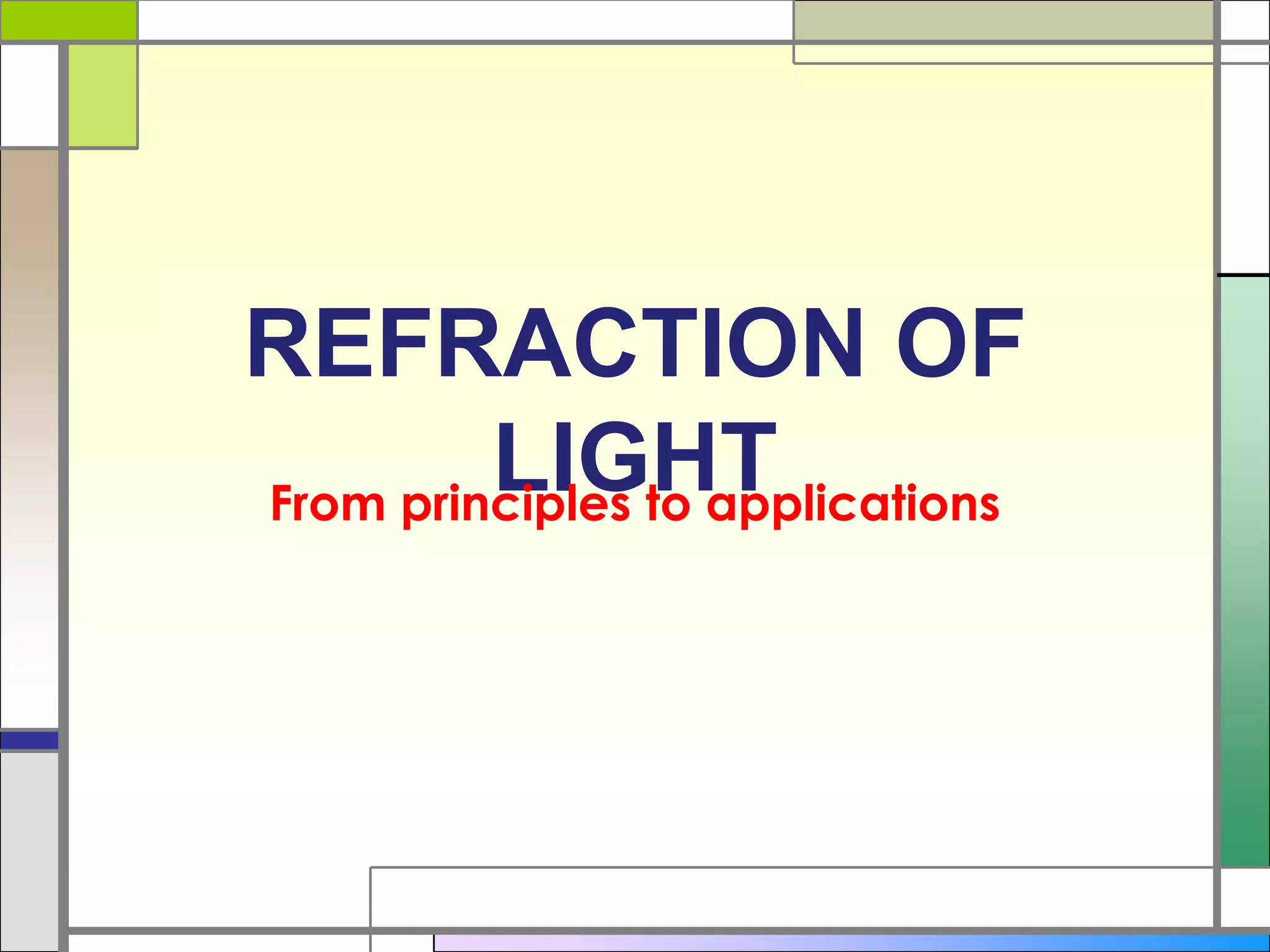 Refraction of light | PPT