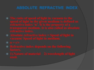 Refraction plane power point presentaion | PPTX