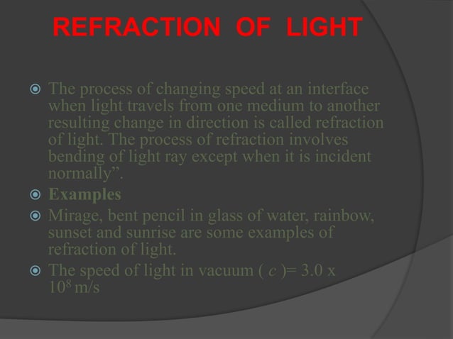 Refraction plane power point presentaion | PPT