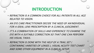 Refraction procedure by JAINULL ABEDIN OPTOMETRIST ODISHA | PPT