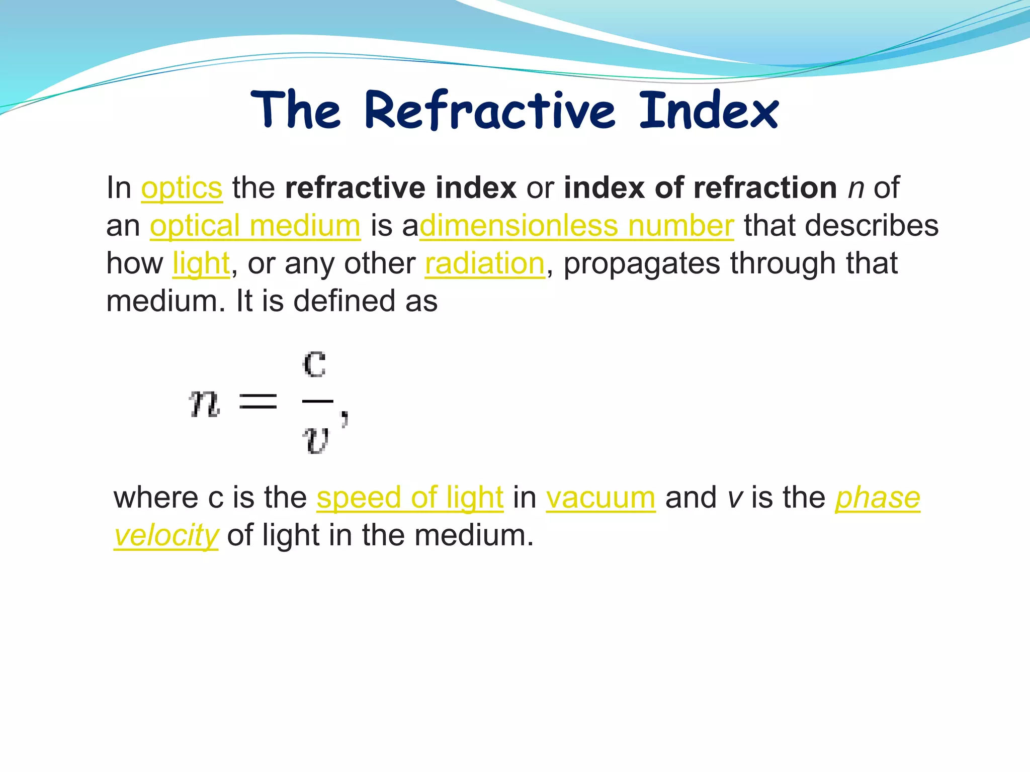 Refraction through a glass slab and the refractive index | PPTX