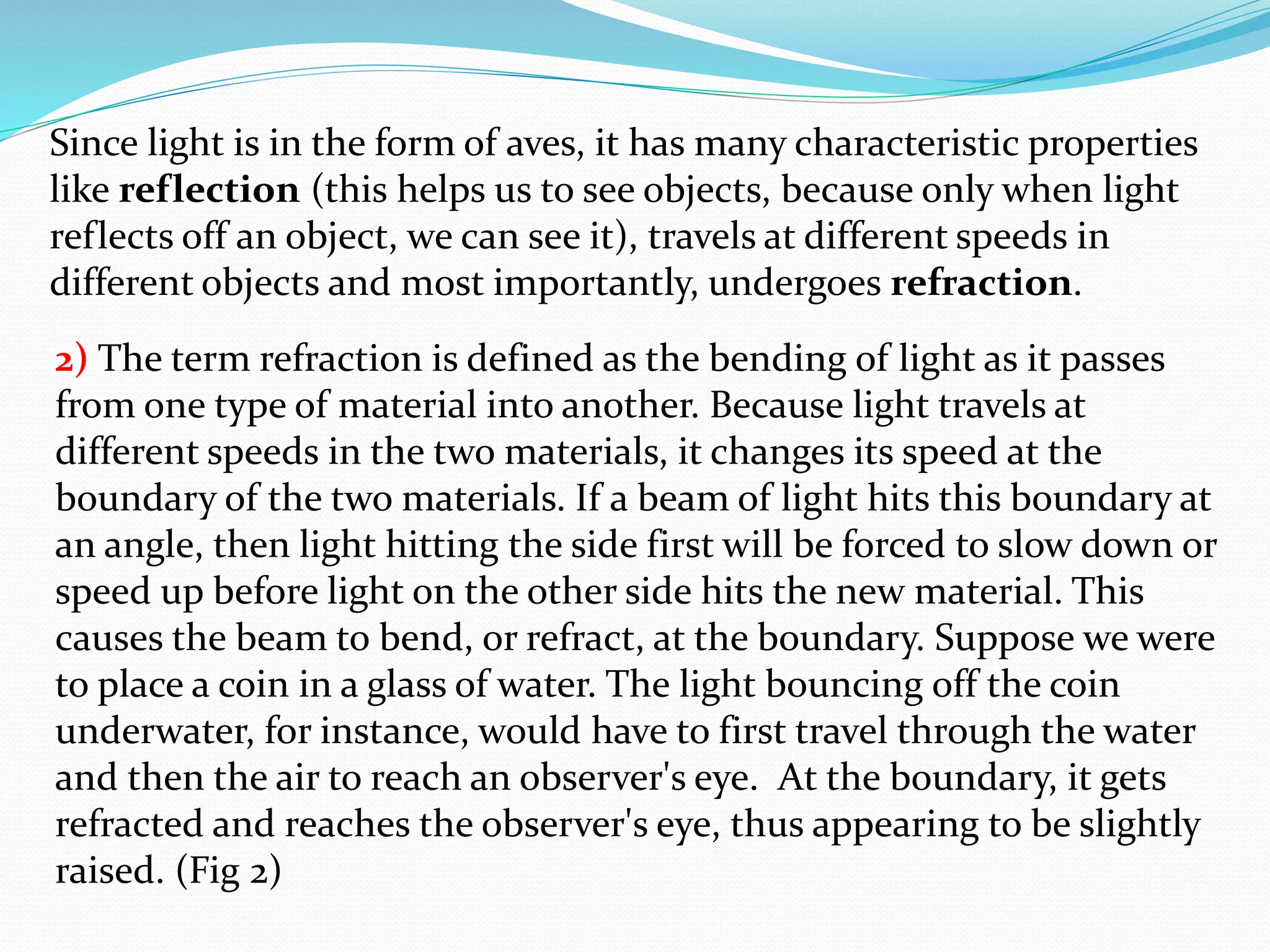Refraction through a glass slab and the refractive index | PPTX