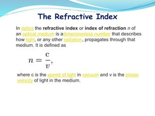Refraction through a glass slab and the refractive index | PPTX