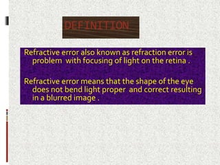 Refractive error | PPTX