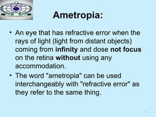 refractive error.pptx . . . . . . . . | PPT