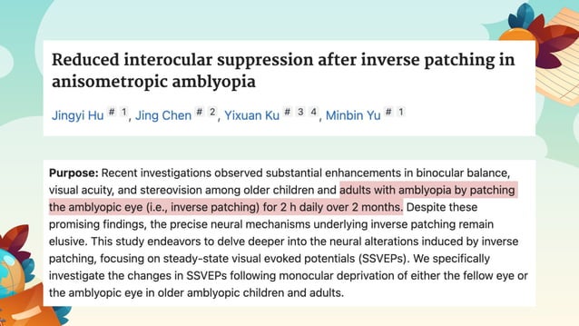 Refractive Error and Amblyopia, also Prescription | PPT