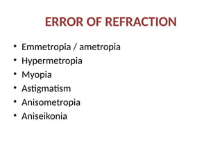 REFRACTIVE ERROR AND ITS MANAGEMENT.pptx