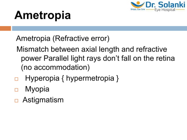 Refractive errors and how to correct them | PPTX