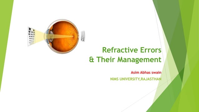 Refractive errors & their management | PPTX | 3-D Graphics | Computer Software and Applications