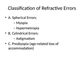 Refractive Errors Presentation - Myopia, Hypermetropia and Presbyopia ...