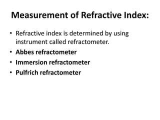 Refractive index | PPTX