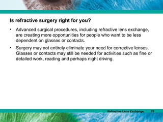 Refractive lens exchange 2017 | PPT