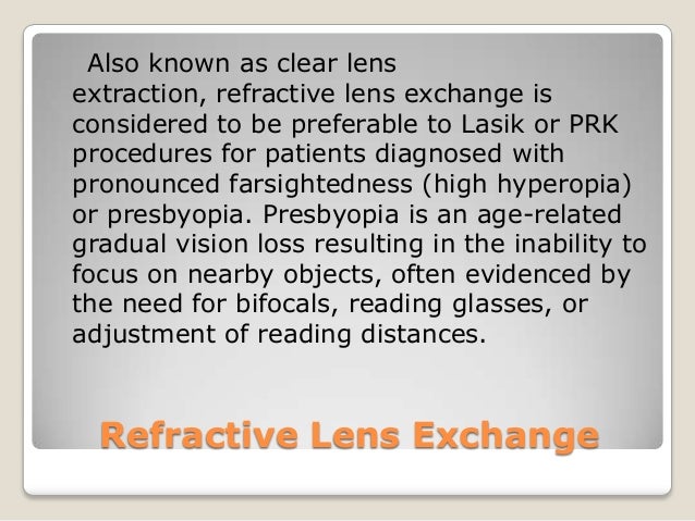 Refractive lens exchange by dr. anthony roberts