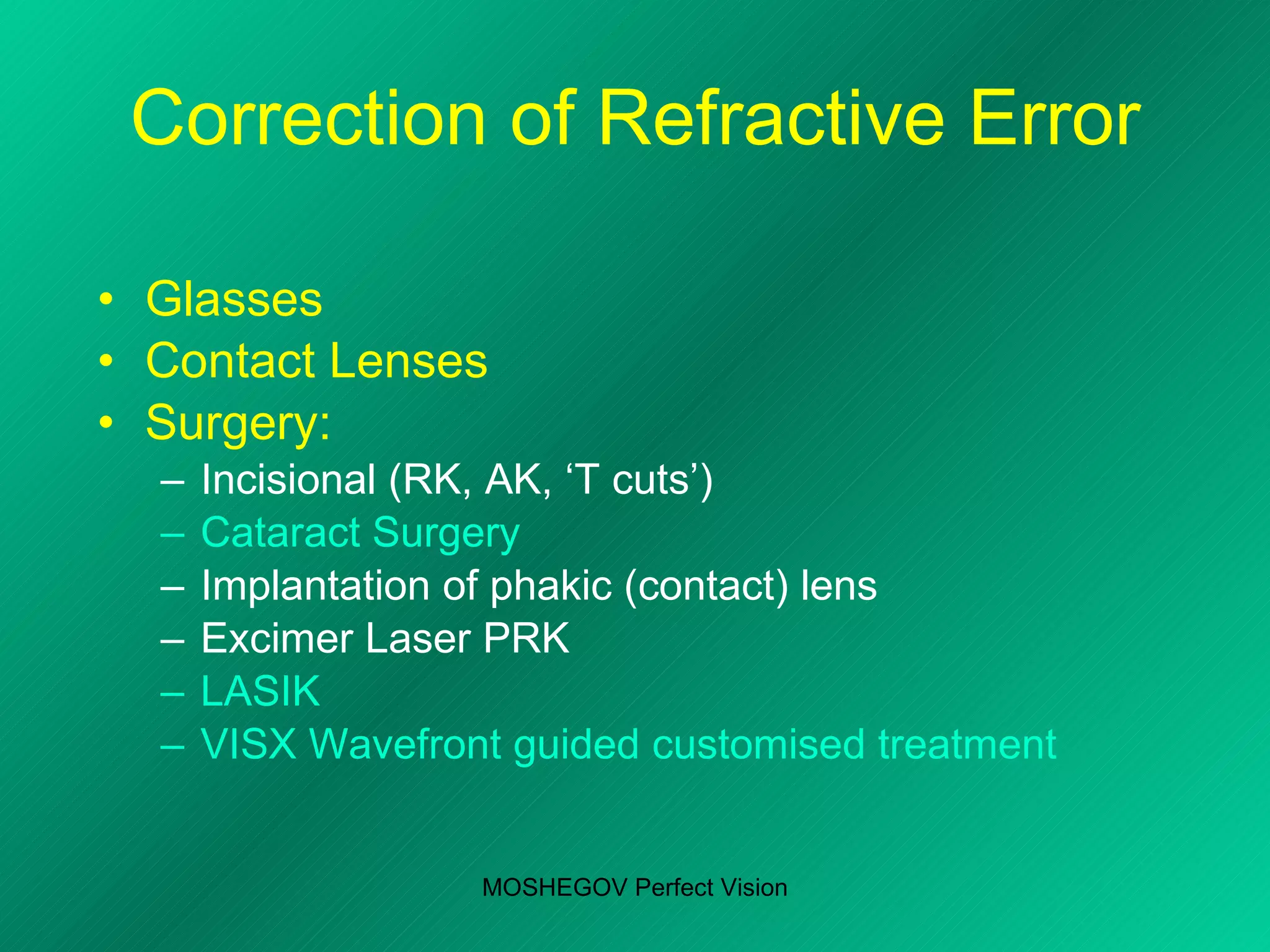 Refractive surgery for GP's | PPT