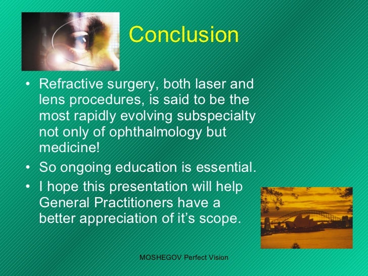 Refractive surgery for GP's