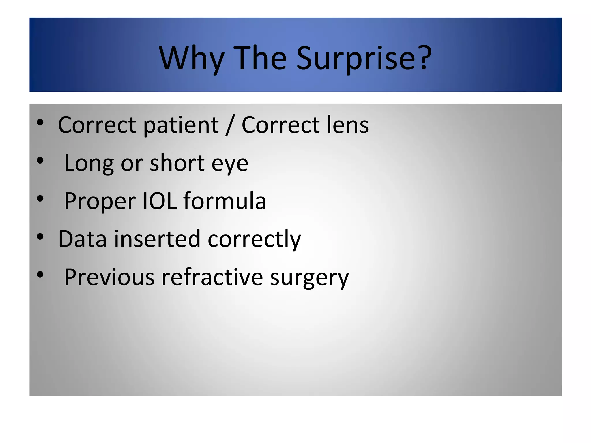 Refractive surprise | PPT