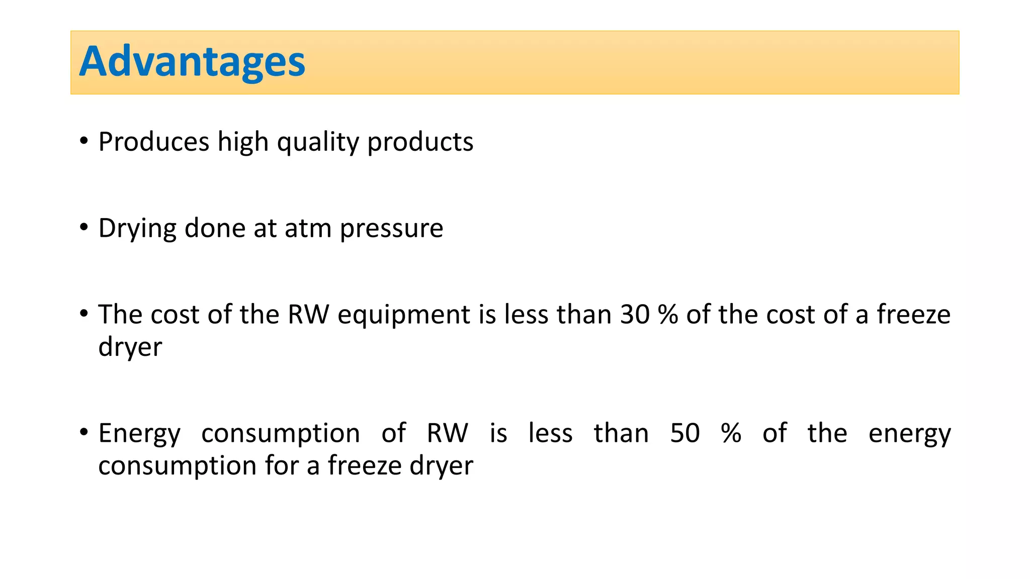 Refractive window drying - a novel technology | PDF
