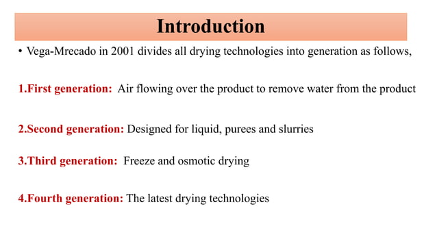 Refractive window drying - a novel technology | PPT