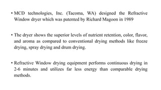 Refractive window drying - a novel technology | PDF