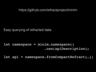 Consuming API description languages - Refract & Minim | PDF