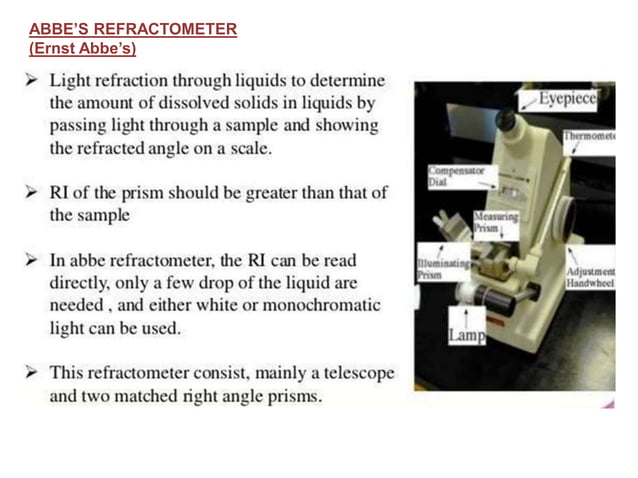 Refractometry | PPTX | Chemistry | Science