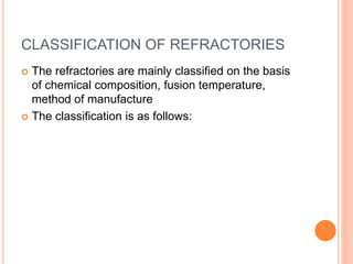 Refractories-A Short Description | PPTX
