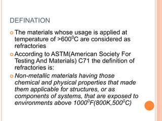 Refractories-A Short Description | PPTX