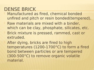Refractories lesson introduction slidesh | PDF