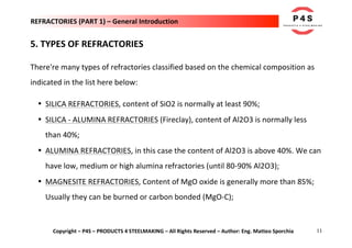 REFRACTORIES (PART 1) - General Introduction (steel, steelmaking ...