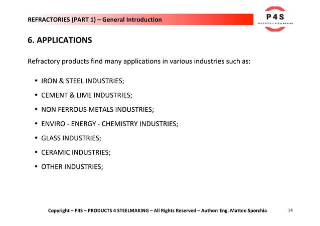 REFRACTORIES (PART 1) - General Introduction (steel, steelmaking ...