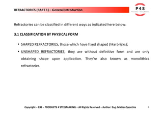 REFRACTORIES (PART 1) - General Introduction (steel, steelmaking ...