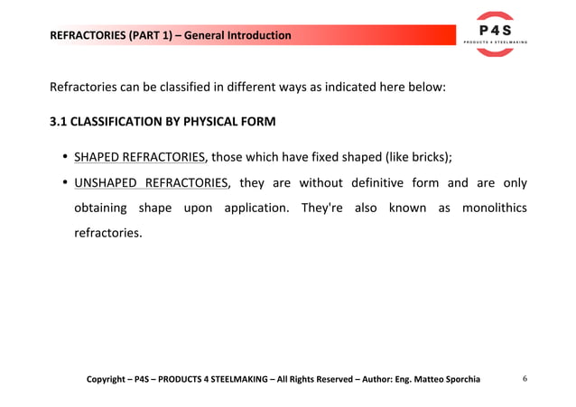 REFRACTORIES (PART 1) - General Introduction (steel, steelmaking ...