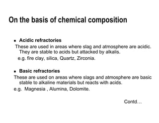 Refractories and its types www.chemicallibrary.blogspot.com