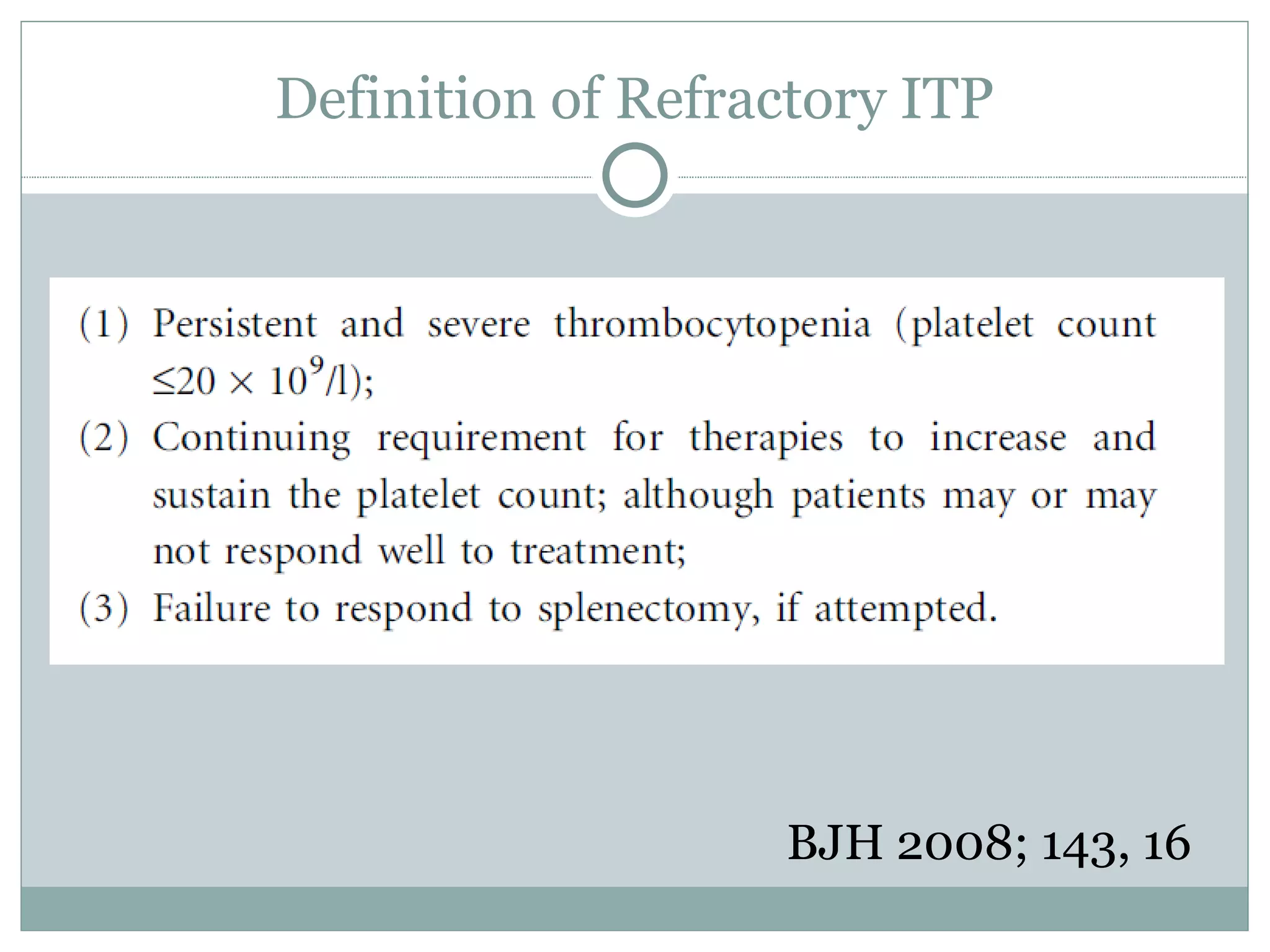 Refractory ITP | PPT