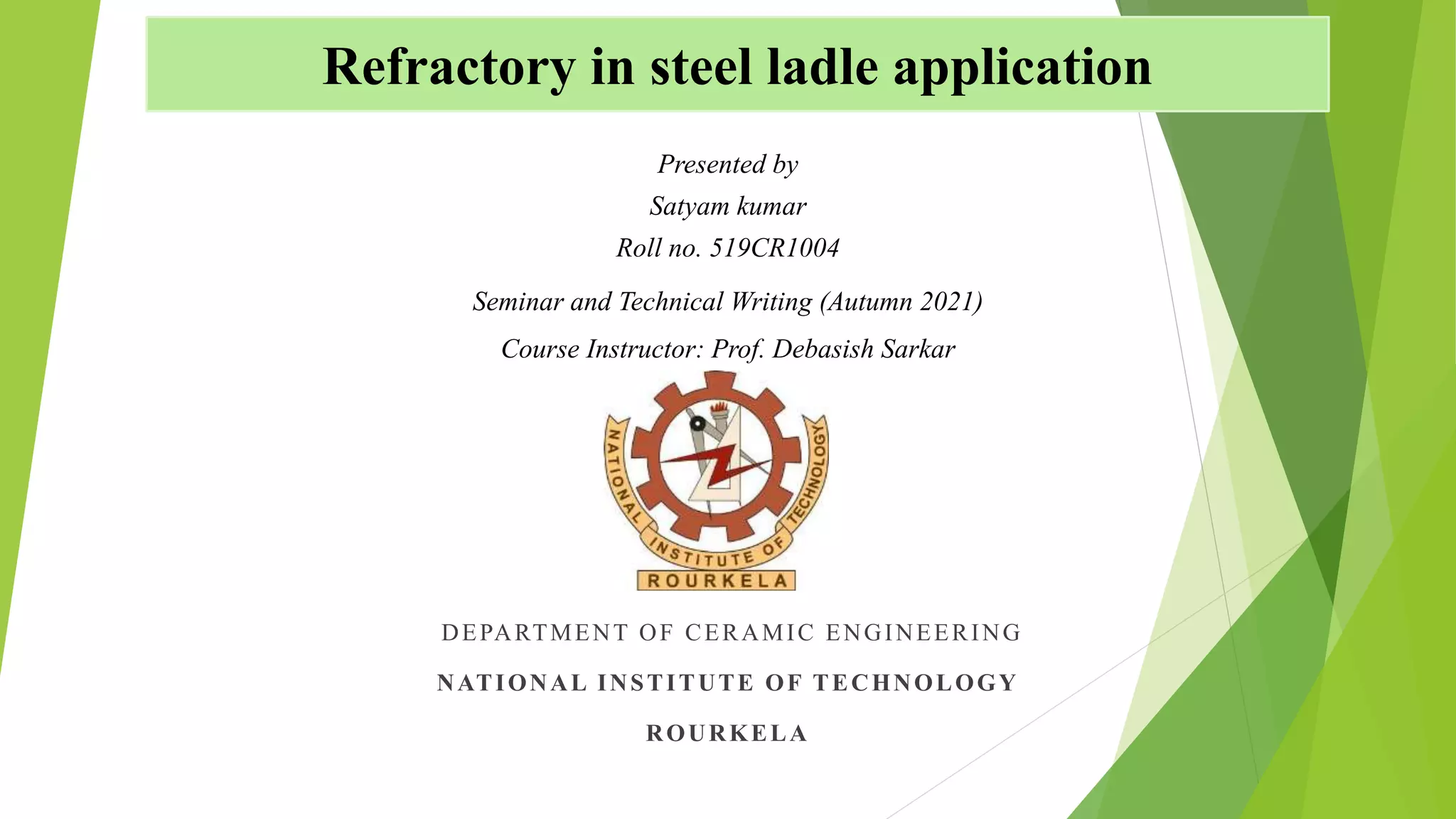 Refractory in steel ladle application | PPTX