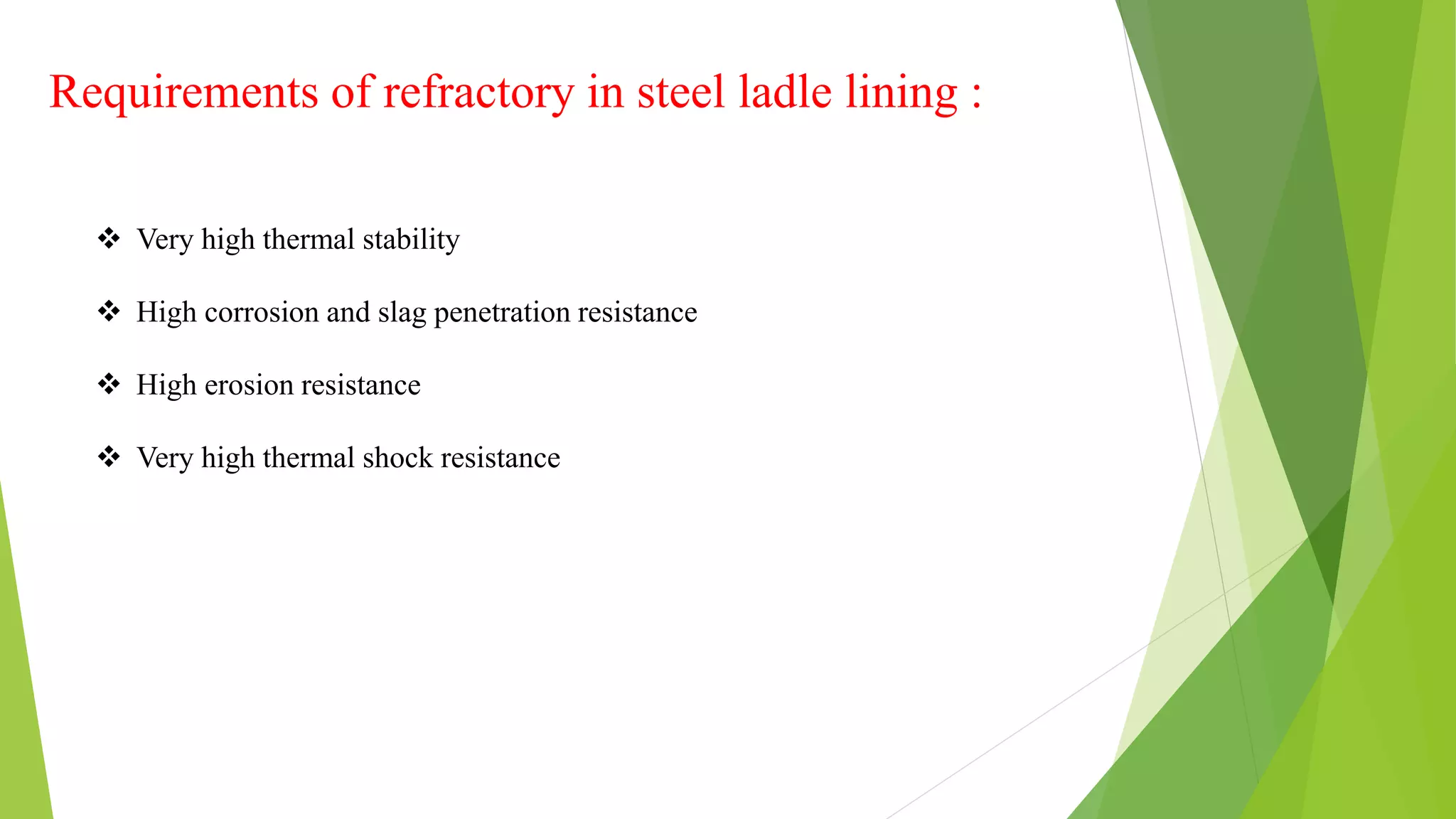 Refractory in steel ladle application | PPTX