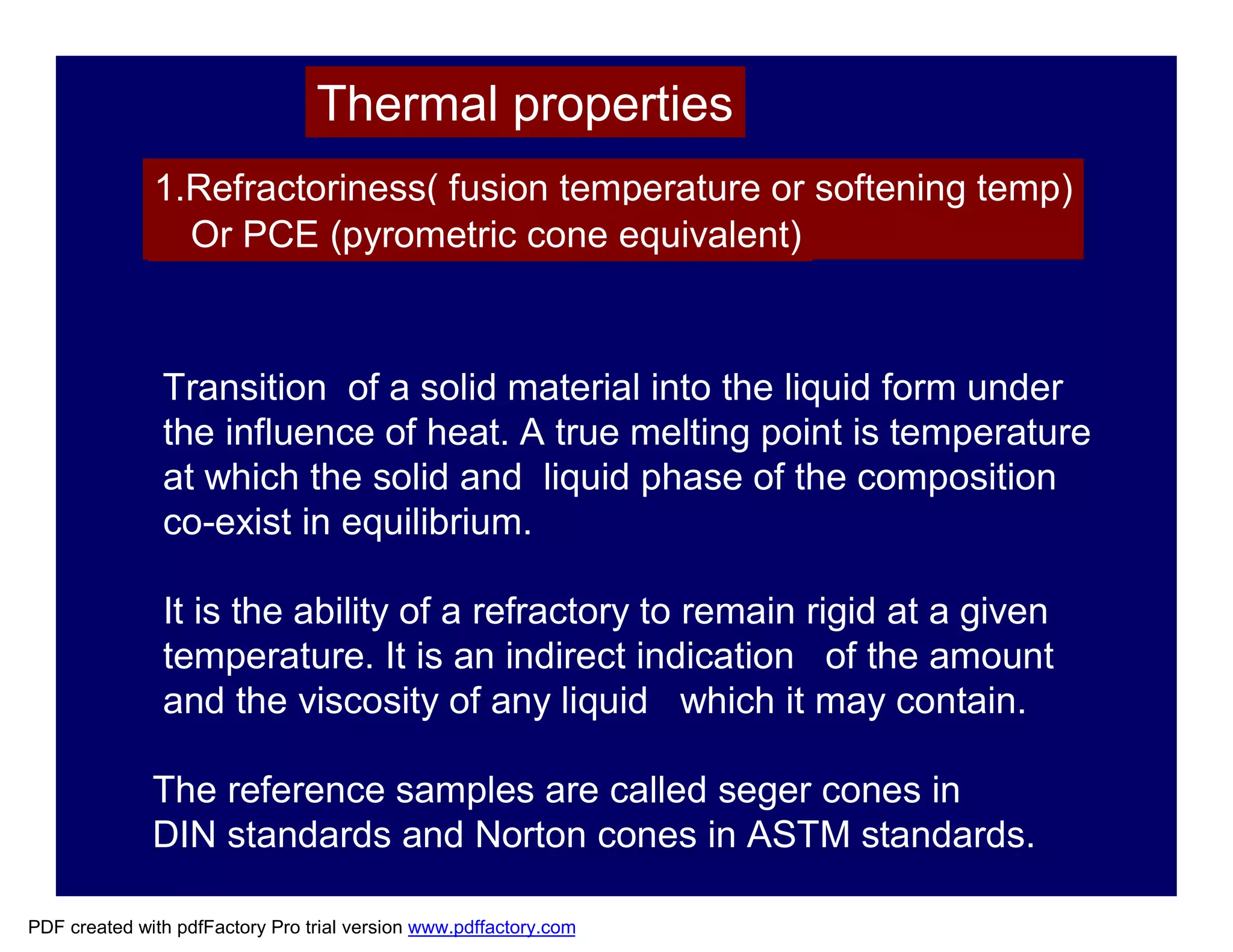 Refractory manufcturing,properties | PDF
