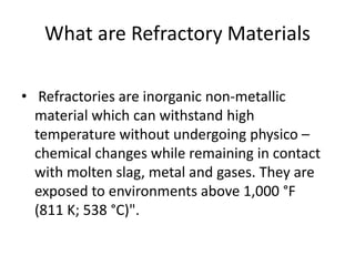 Refractory materials | PPTX | Geology | Science