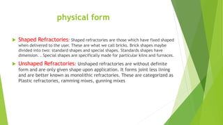 Refractory materials | PPTX